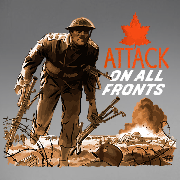 Attack On All Fronts World War 2 Decal 4506082574370 – Canada For Victory