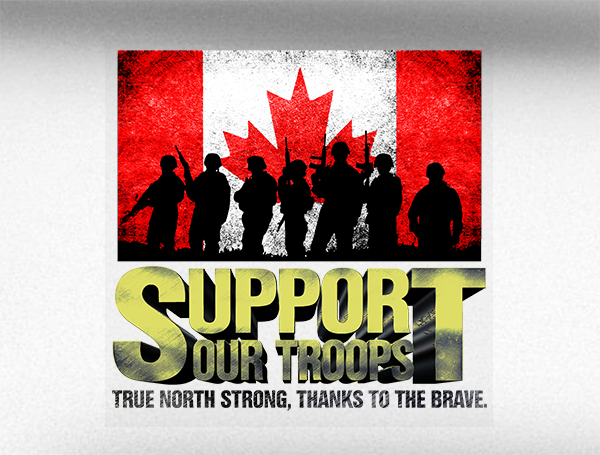 Support Our Troops Bumper Sticker 4503185817634 – Canada For Victory